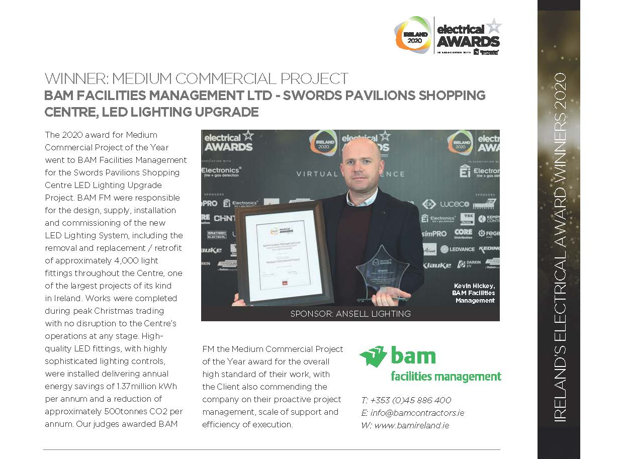 BAM FM win Medium Commerical project - BAM Ireland