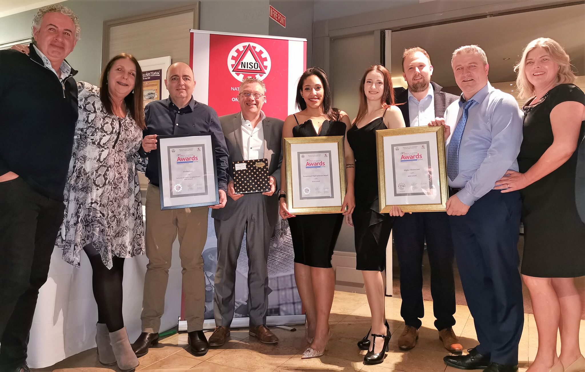 BAM Safety Team score a hat-trick at the 2022 NISO Awards - BAM Ireland
